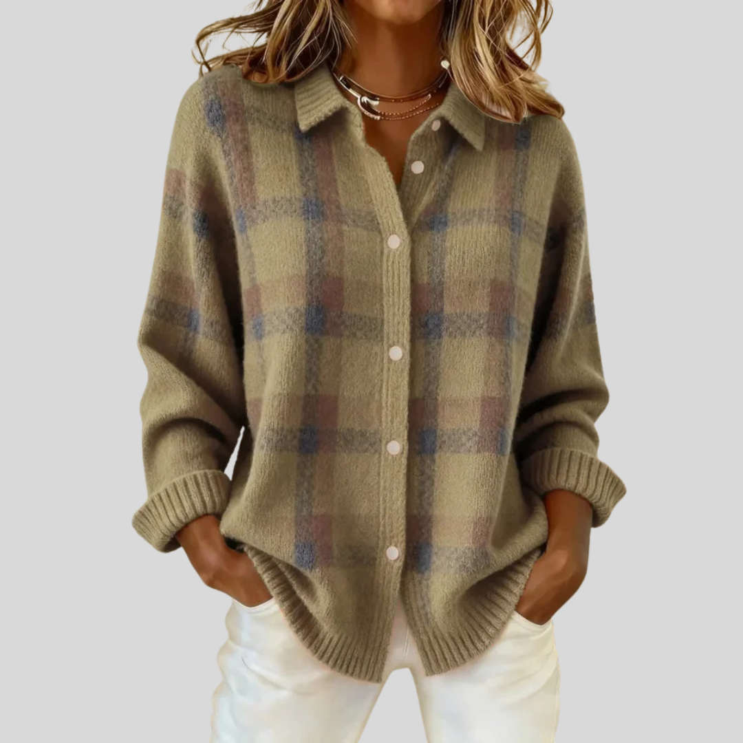 Celinea™ | Retro Cheque Sweater – Amélie & Claire